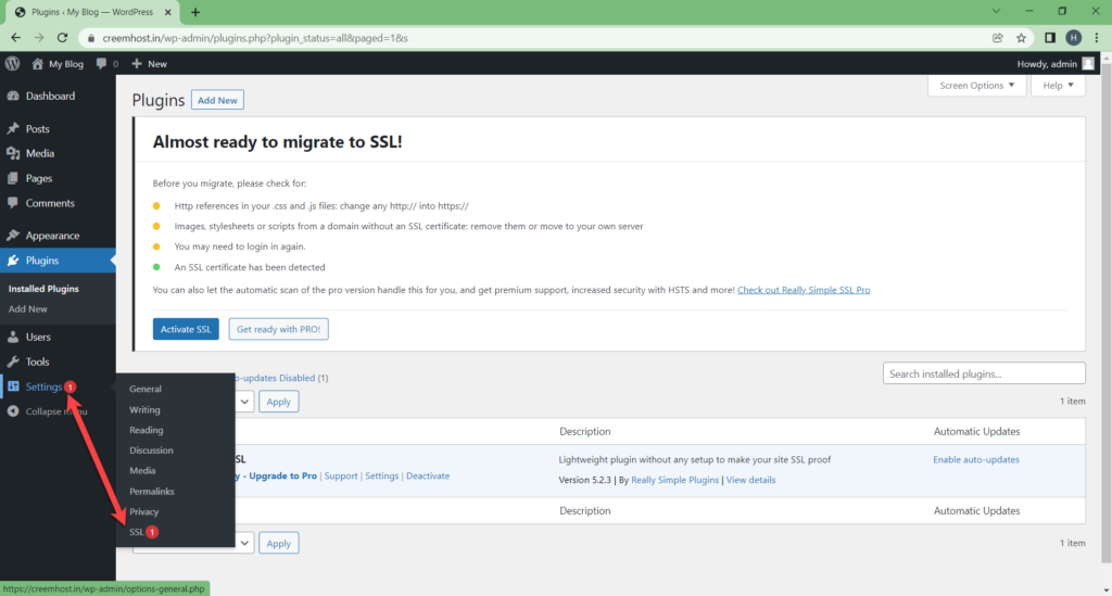 Really Simple SSL WP Plugin | Force To Https